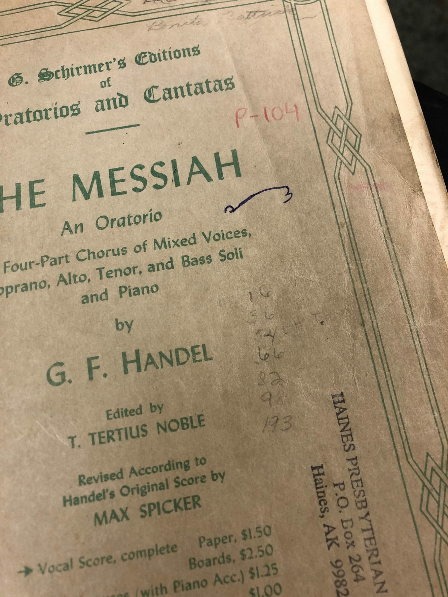 Messiah book | Heather Lende