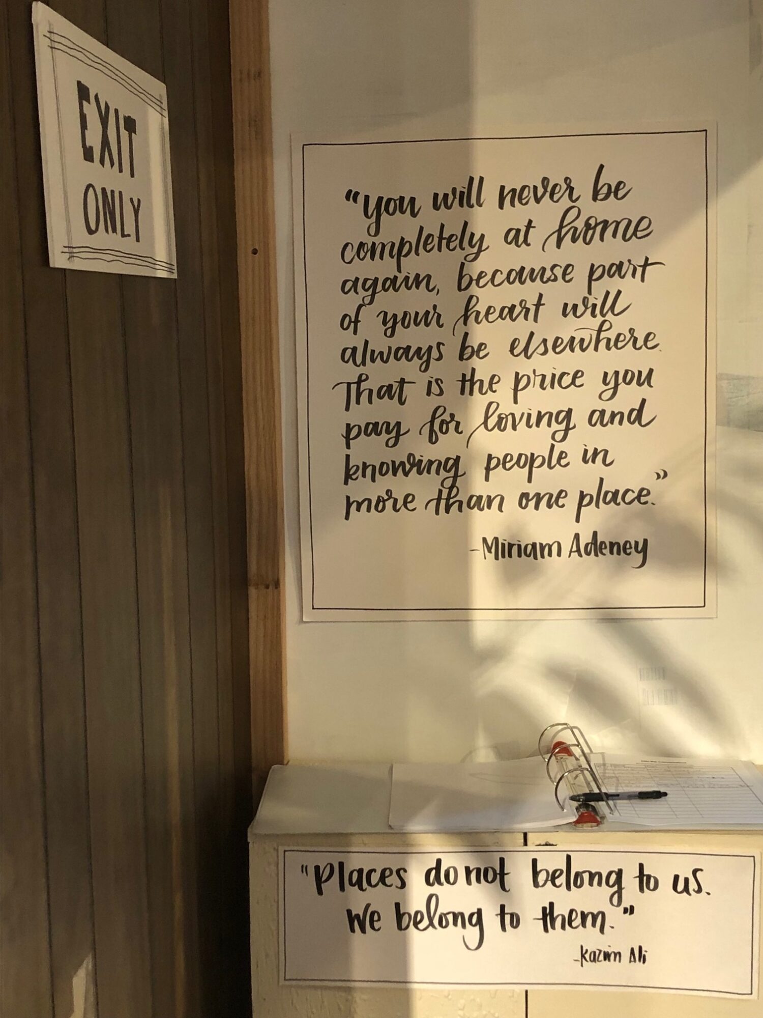 Exit home exhibit | Heather Lende